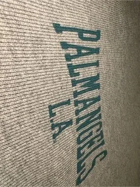 Palm Angels | Sweaters | Palm Angels Grey Crewneck With Teal Logo ...